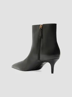Schutz Mikki Mid 65mm Leather Stiletto Booties