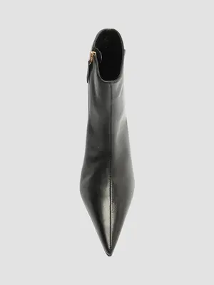 Schutz Mikki Mid 65mm Leather Stiletto Booties