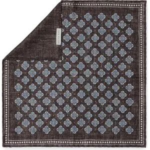 JACK VICTOR Anwoth Reversible Silk Pocket Square - Brown