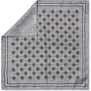 JACK VICTOR Anwoth Reversible Silk Pocket Square - Grey