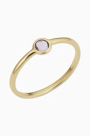 ORADINA 14k Amethyst Ring - Yellow Gold