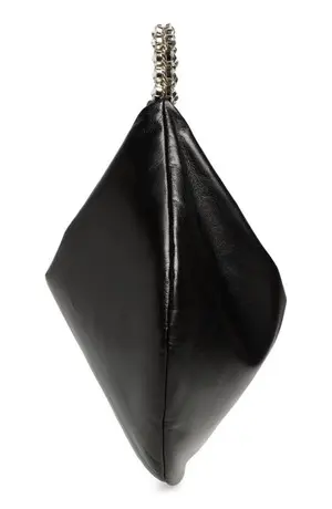 L’ALINGI Large Leather Hobo Bag With Crystal Handle