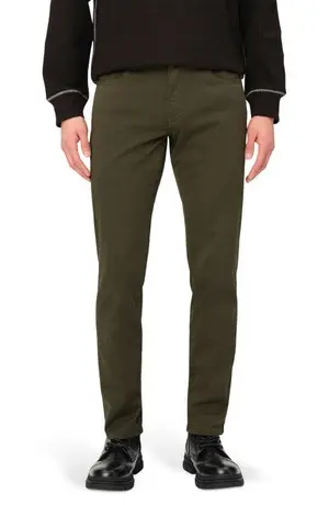 Warp + Weft Slim Fit Twill Pants - Thyme