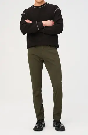 Warp + Weft Slim Fit Twill Pants - Thyme