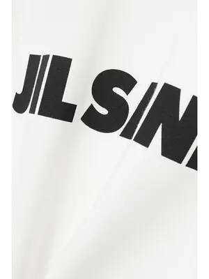 JIL SANDER Printed Cotton-jersey T-shirt - Neutrals