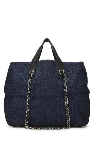 Chanel Raffia 'cc' Shopping Tote