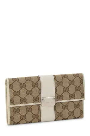 Gucci Original Gg Canvas Continental Wallet - White
