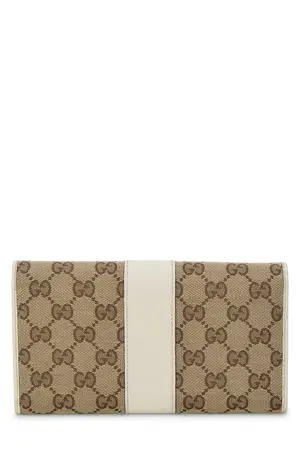 Gucci Original Gg Canvas Continental Wallet - White