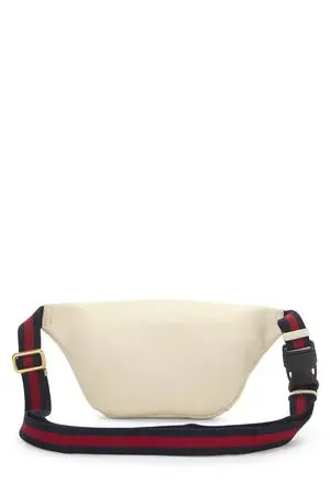 Gucci Leather Logo Printed Belt Bag - White