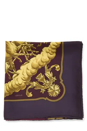 Hermès Multicolor 'cosmos' Silk Scarf 90 - Purple