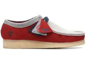 Clarks Wallabee Loafers - Red/grey