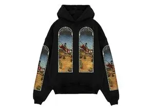 WHO DECIDES WAR X Est Gee Stained Glass Hoodie - Black