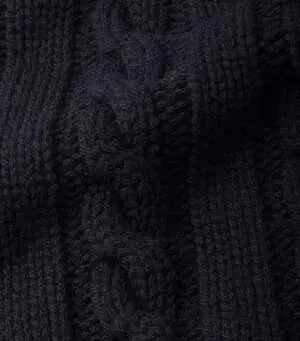 Prada Cashmere Cable-knit Scarf - Blue