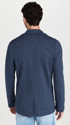 Faherty Brand Inlet Knit Blazer - Deep Navy Melange