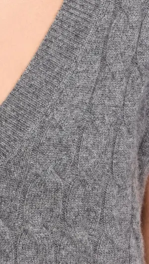 RE/DONE Cashmere Cable Knit Vest