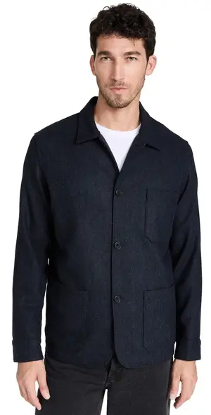 Portuguese Flannel Labura Herringbone Wool Jacket