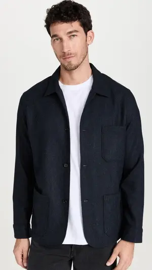 Portuguese Flannel Labura Herringbone Wool Jacket
