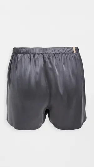 Lunya Washable Silk Boxers - Meditative Grey