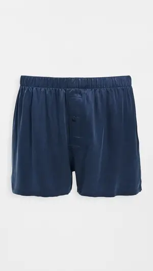 Lunya Washable Silk Boxers - Deep Blue