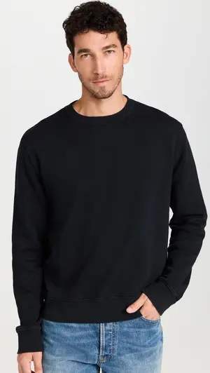 Citizens Of Humanity Vintage Fleece Crewneck Sweatshirt - Washed Black