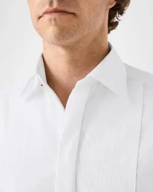 Eton Apos;s Fine Stripe Bib-front Slim Fit Evening Shirt - White
