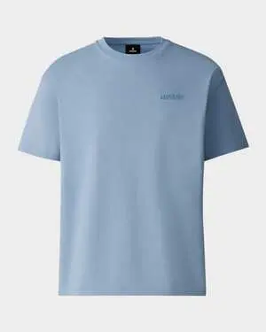Mackage Men & Apos;s Relaxed Interlock T-shirt Fog Blue