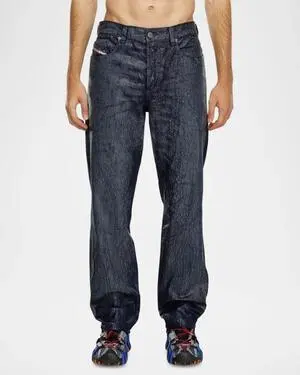 DIESEL® Coated Loose-fit Jeans