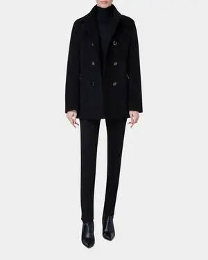 Akris Cashmere And Virgin Wool-blend Top Coat - Black