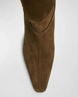 Saint Laurent Niki Suede Ankle Booties - Texas
