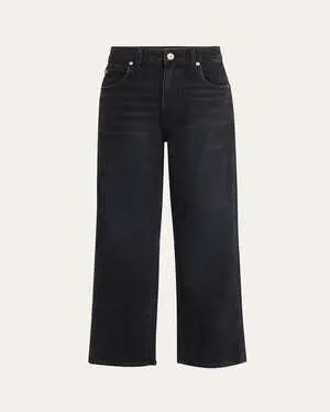 AMO Billie Wide-leg Cropped Jeans
