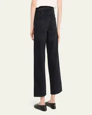 AMO Billie Wide-leg Cropped Jeans