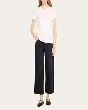 AMO Billie Wide-leg Cropped Jeans