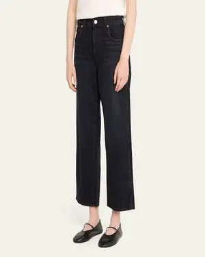 AMO Billie Wide-leg Cropped Jeans