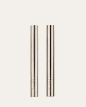 Alexander McQueen Logo Cross Bar Earrings - Silver Cry