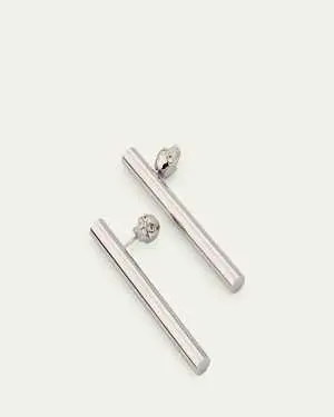 Alexander McQueen Logo Cross Bar Earrings