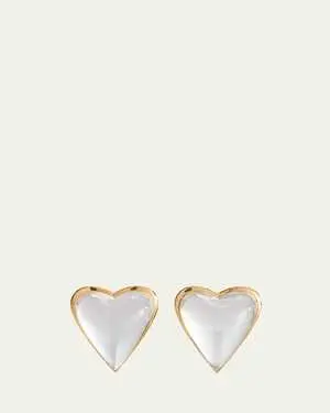 Alaïa Heart Bombe Earrings - Transparent