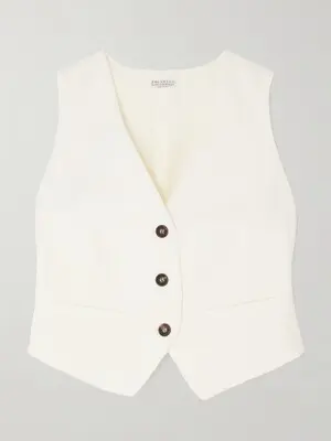 Brunello Cucinelli Cotton-blend Tweed Vest