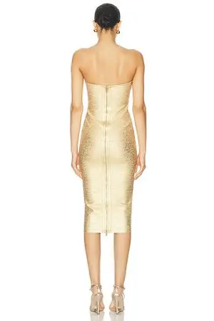 Retrofete Charlize Bustier Dress - Gold