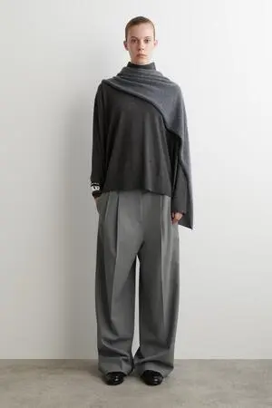Cos Merino Wool Turtleneck Sweater - Dark Grey