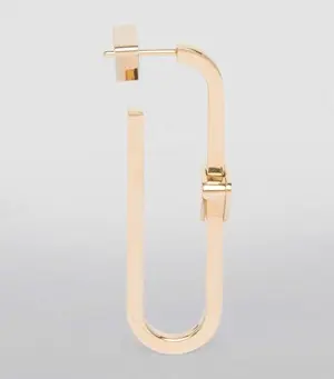 Prada Triangle Hoop Earrings
