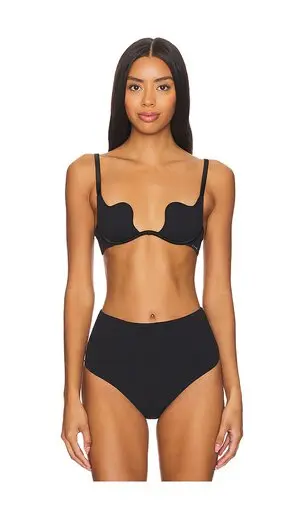 FLEUR DU MAL Le Stretch Micro U-plunge Bra - Black