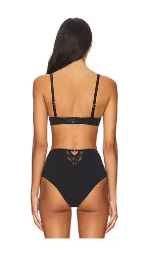FLEUR DU MAL Le Stretch Micro U-plunge Bra - Black