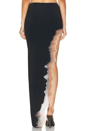 GRACE LING Flame Slit Maxi Skirt
