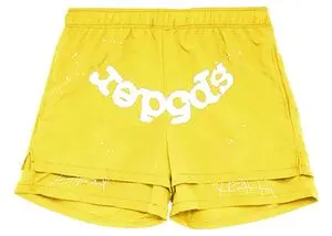 SP5DER Logo Sweatshorts - Yellow