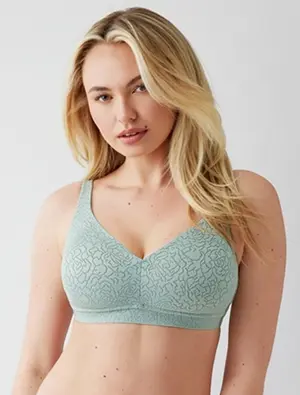 Wacoal Inside Job Wire Free Bra - Iceberg Green