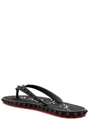 CHRISTIAN LOUBOUTIN Super Loubi Embellished Rubber Flip Flops