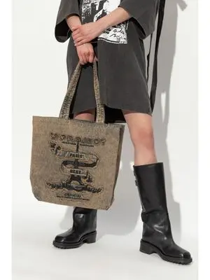 Y/project Acid-wash Logo-patch Tote Bag