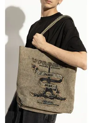 Y/project Acid-wash Logo-patch Tote Bag