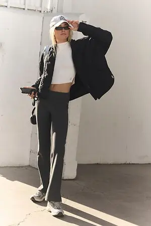 Free People Never Better Foldover Pants - Dark Shadow