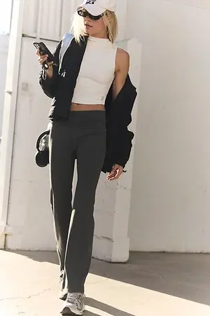Free People Never Better Foldover Pants - Dark Shadow